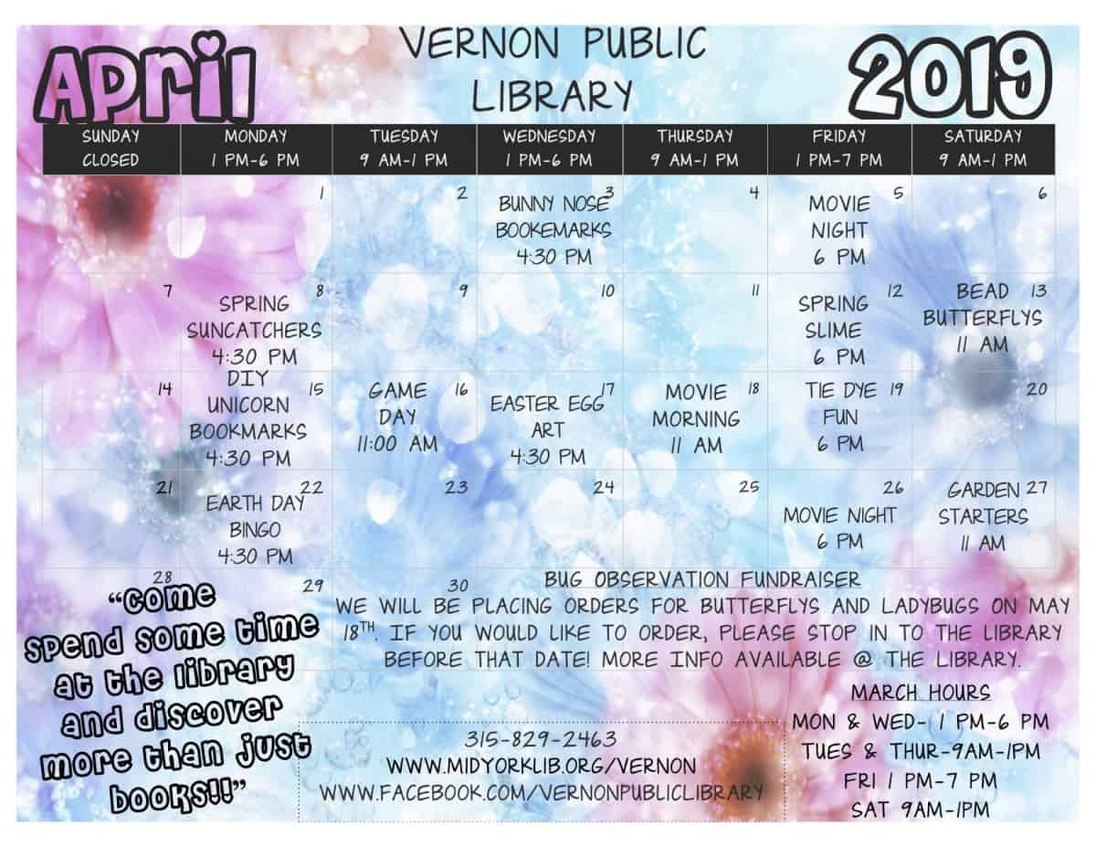 April 2019 copy – Vernon Public Library