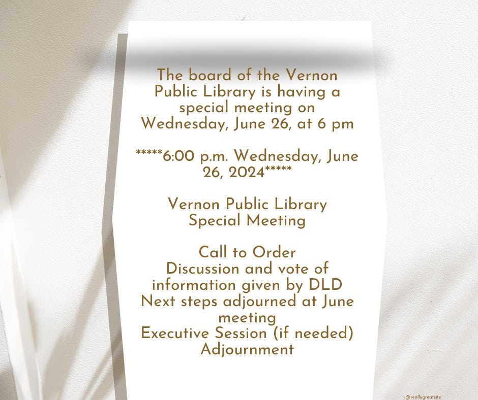 Vernon Public Library – Library Website